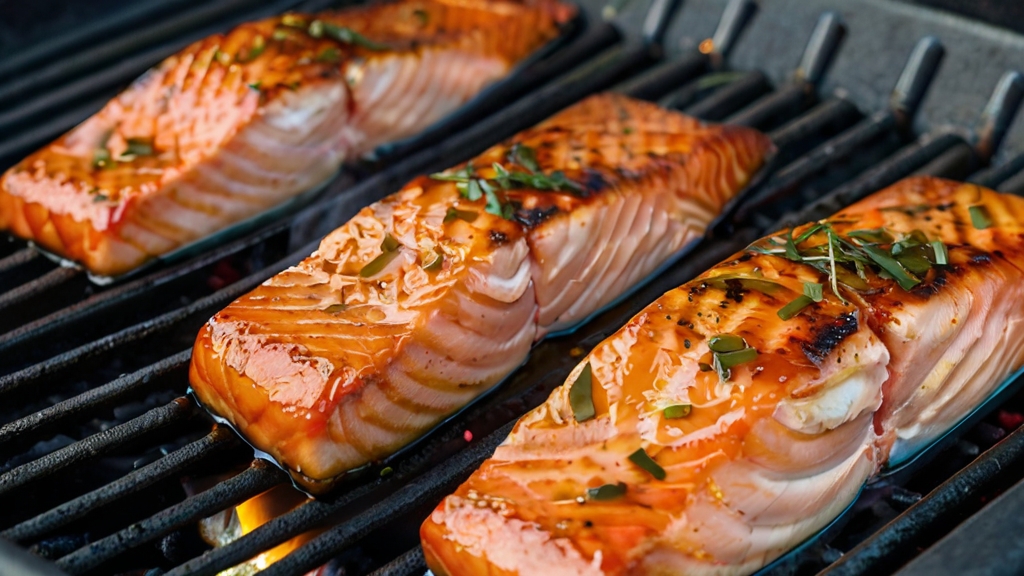 Mouth Watering Grilled Salmon with Mango Salsa and Coconut Rice ...